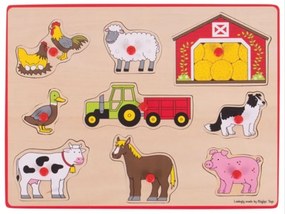 Bigjigs Toys Vkládací puzzle Farmářský statek