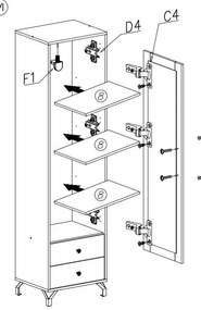 Obývací stěna Bergen D - bílá