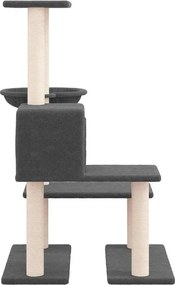 Škrabadlo pro kočky se sisalovými sloupky tmavě šedé 94,5 cm 171641