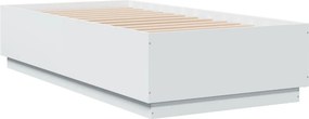Rám postele bílý 90 x 190 cm kompozitní dřevo 3209751