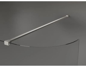 Mexen Kioto, sprchová zástěna Walk-In 100 x 200 cm, 8mm čiré sklo, broušená ocel profil, 800-100-101-97-06