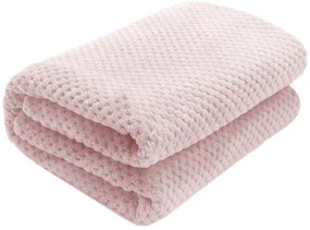 Tutumi Diamond, plyšová deka 200x160 mm, růžová, KOC-04110