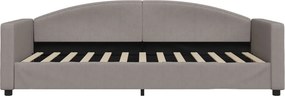 Válenda s přistýlkou a zásuvkami taupe 90 x 200 cm textil 3197227