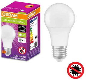 Osram | LED Antibakteriální žárovka A60 E27/8,5W/230V 4000K - Osram | P22703