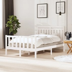 vidaXL Rám postele masivní dřevo 120 x 200 cm [3100955] Barva: Bílá