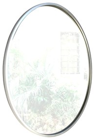 LOFTIKA STŘÍBRO Kulaté nástěnné zrcadlo Průměr: 50 cm