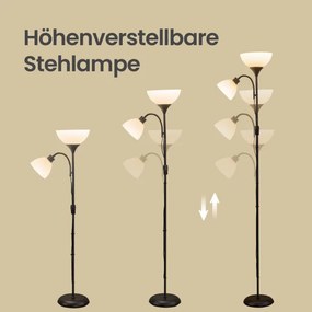 Stojací lampa s nastavitelnou lampou na čtení LFLB35019B102