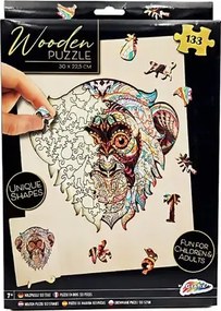 GRAFIX Obrysové puzzle Opice / 133 dílků / od 7 let