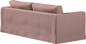 Potah na pohovku IKEA  Karlstad 3-místná, nerozkládací, dlouhý barva růžová látka pletený vzor