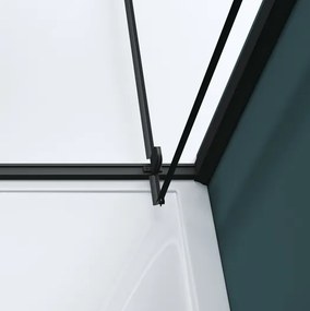 design černé sprchové dveře TERAMO 61 - BLACK 75-90cm