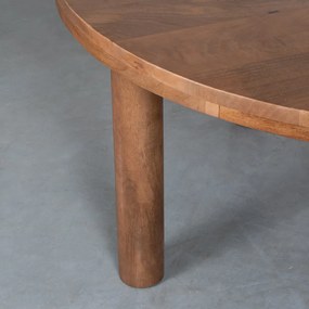 LABEL51 Jídelní stůl ELLY hnědý ⌀140 cm