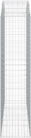 Klenutý gabionový koš 200 x 50 x 200/220 cm pozinkované železo 153480