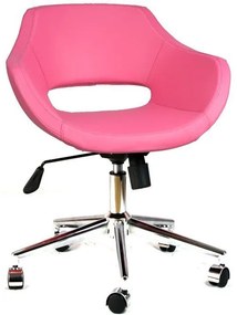 Růžová kancelářská židle s kovovou nohou 2021A0120 Bürocci Viva