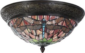 Stropní světlo Tiffany Cecile - Ø 38*19 cm E14/max 2*40W