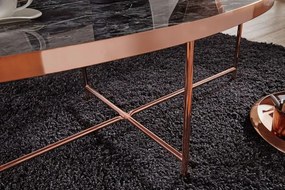 Bruxxi Konferenční stolek Kirst, 110 cm, černý mramor