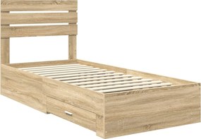 Rám postele se zásuvkou Sonoma dub 90 x 190 cm Kompozitní dřevo 3411693