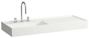 Laufen Kartell - Umyvadlo 120x46 cm, se 3 otvory pro baterii, SaphirKeramik, bílá H8133320001581