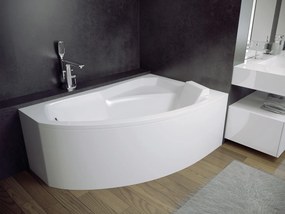 Besco Rima asymetrická vana 140 x 90 cm levá akrylát bílá VANRIM140L
