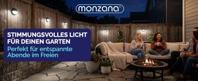 Monzana Sada nástěnných LED solárních světel 6 ks – Ø11 cm, bílé