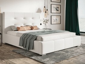Prostorná čalouněná postel 180x200 cm Flavia Barva: Modrá - Kronos 09