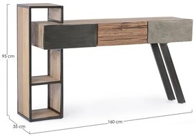 BIZZOTTO konzolový stolek MANCHESTER 3 zásuvky 160 cm