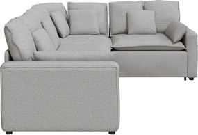 Modulární pohovka s polštáři textil obláčkově šedá 3321156