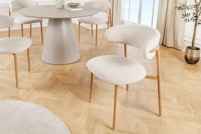 Designová jídelní židle Harding béžová / přírodní hnědá
