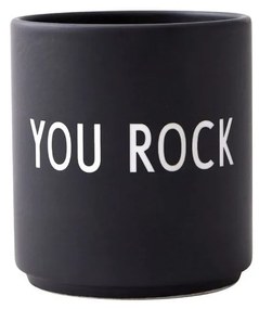 Černý porcelánový hrnek 300 ml You Rock – Design Letters