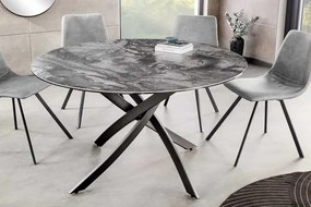 Kulatý keramický jídelní stůl Alpine taupe 120cm