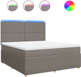 Box spring postel s matrací taupe 180x200 cm textil 3294432