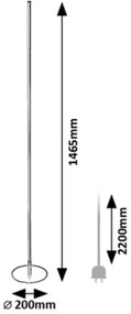 Rabalux 74005 - LED Stojací lampa LUIGI LED/18W/230V 3000K