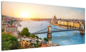 Obraz Budapešť - výhled na řeku (100x40cm)