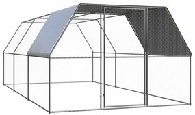 Venkovní klec pro kuřata 3 x 6 x 2 m pozinkovaná ocel 3089325