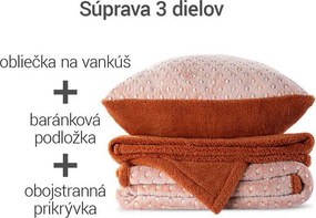 Beránková souprava POLKA karamelová 3 ks