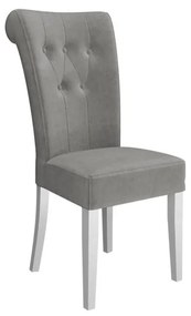 Čalouněná jídelní židle ST65 + klepadlo, Klepadlo: černá, Barva křesla: bíla polomatná, Potah: Magic Velvet 2216