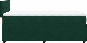 Box spring postel s matrací tmavě zelená 90x190 cm samet 3289917
