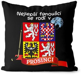 Polštář Nejlepší fanoušci – měsíce (Velikost: 40 x 40 cm, Měsíc: 12 – Prosinec)