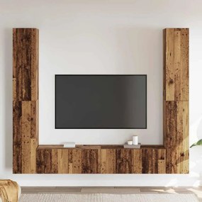 Nástěnné TV skříňky 6 ks Old Wood kompozitní 3328985
