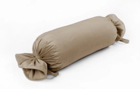 Biante Sametový polštář válec bonbon Velvet Premium SVP-026 Kávově béžový 15x100 cm