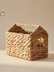 Sinsay - Pletený košík s uchem a okénkem - béžová