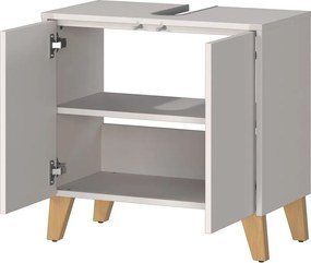 Krémová matná skříňka pod umyvadlo 60x59 cm Arnea – Germania