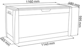 Prosperplast BOXE RATO Zahradní box 119x48x60cm, 310L umbra hnědý MBR310