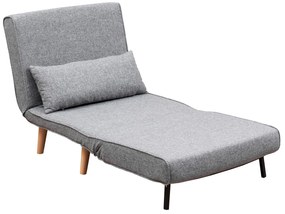 Hanah Home Rozkládací křeslo FOLDE světle šedé