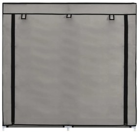 Botník s potahem šedý 115 x 28 x 110 cm textil