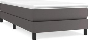 Rám postele s boxspringem šedý 90 x 200 cm umělá kůže 3120680