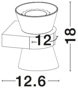 Designové nástěnné svítidlo Boccale 2 x 5W 12 Čirá