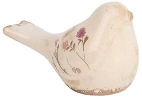 Keramická dekorace ptáček s kvítky Floral Cartoon S – 16x7x9 cm