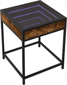 Noční stolek s Infinity LED kouřový dub 40 x 40 x 51 cm 3284093