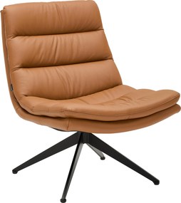 XXXLutz DESIGNOVÉ KŘESLO, kov, kůže, koňaková Dieter Knoll - Křesla klasická - 002910005501