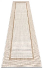 Dywany Luszczow Kusový koberec, běhoun SISAL SION Rám 21782 ecru, béžová Rozměr koberce: 60 x 300 cm